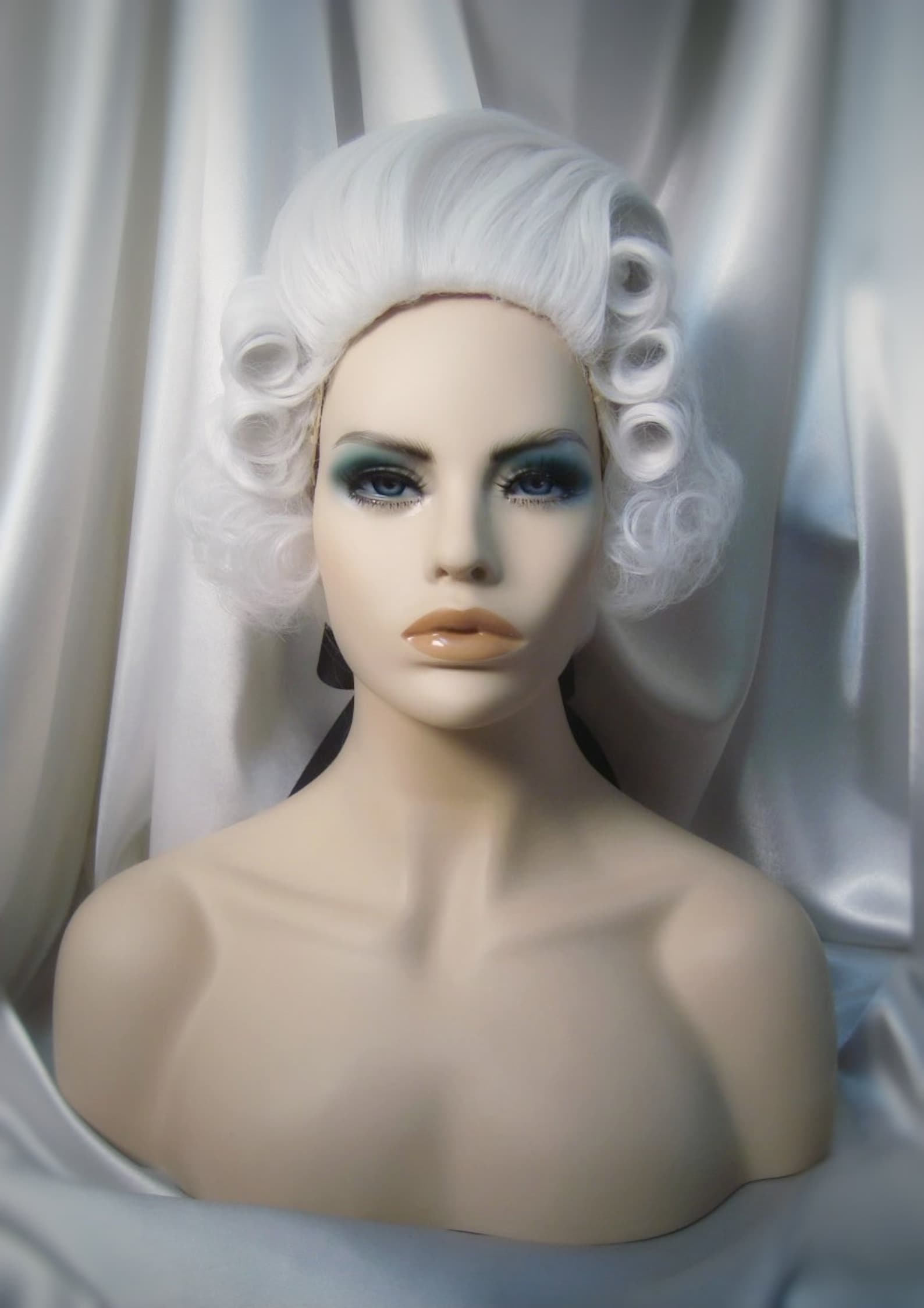 King Louis XVI Wig, White Colonial Wig, Unisex Rococo Wig, 17th-18th ...