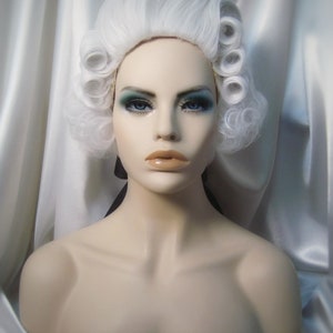King Louis XVI Wig, White Colonial Wig, Unisex Rococo Wig, 17th-18th ...