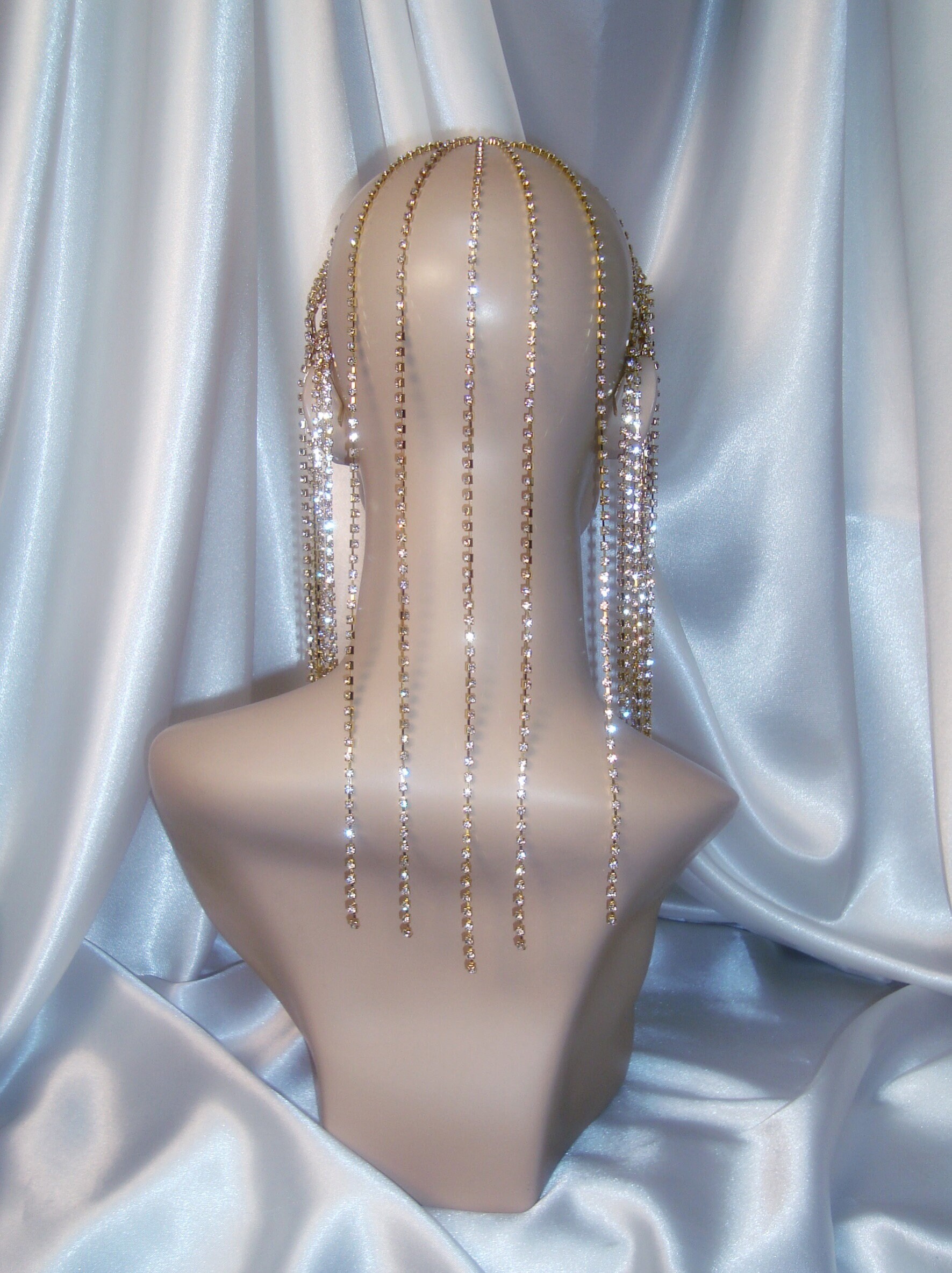 Gold Rhinestone Headpiece Cleopatra Headpiece Bridal | Etsy