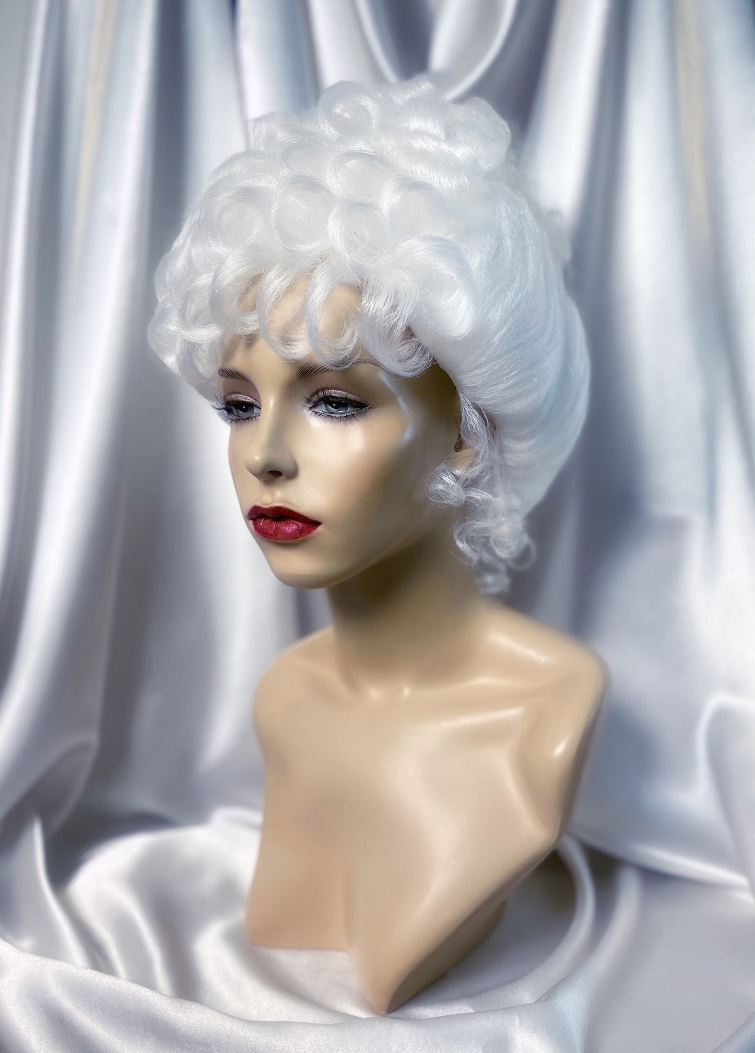 White Gibson Girl Wig, Victorian Era Wig, 1890s Style Wig, Edwardian ...