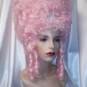 Marie Antoinette Wig, Pink Rococo Style Wig, Pink Marie Antoinette Wig ...