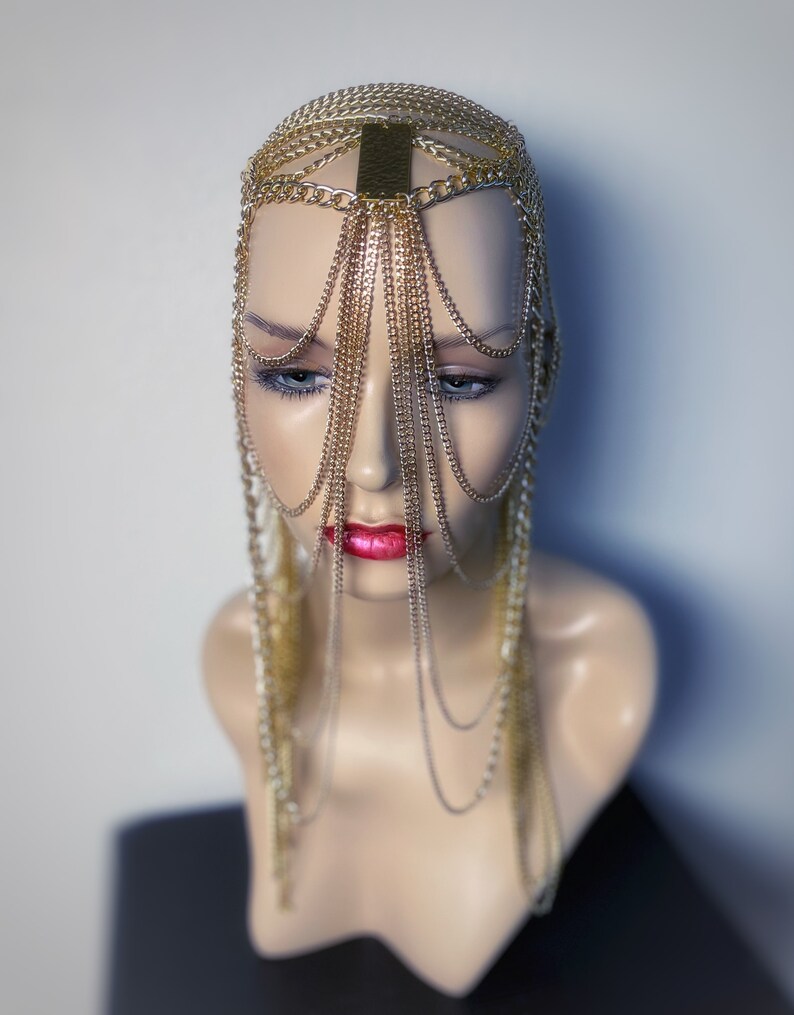 Dune Lady Jessica Headpiece, Gold Chain Dune Headpiece, Lady Jessica ...