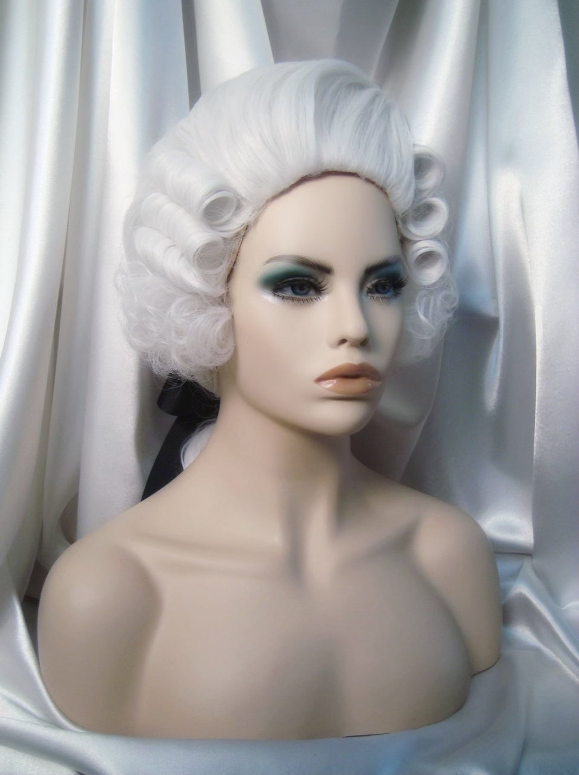 King Louis XVI Wig, White Colonial Wig, Unisex Rococo Wig, 17th-18th ...