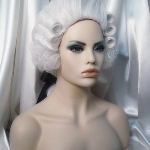 King Louis XVI Wig, White Colonial Wig, Unisex Rococo Wig, 17th-18th ...