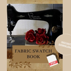 Digital Fabric Swatch Book | Printable Handmade Fabric Agenda | ENG - Etsy