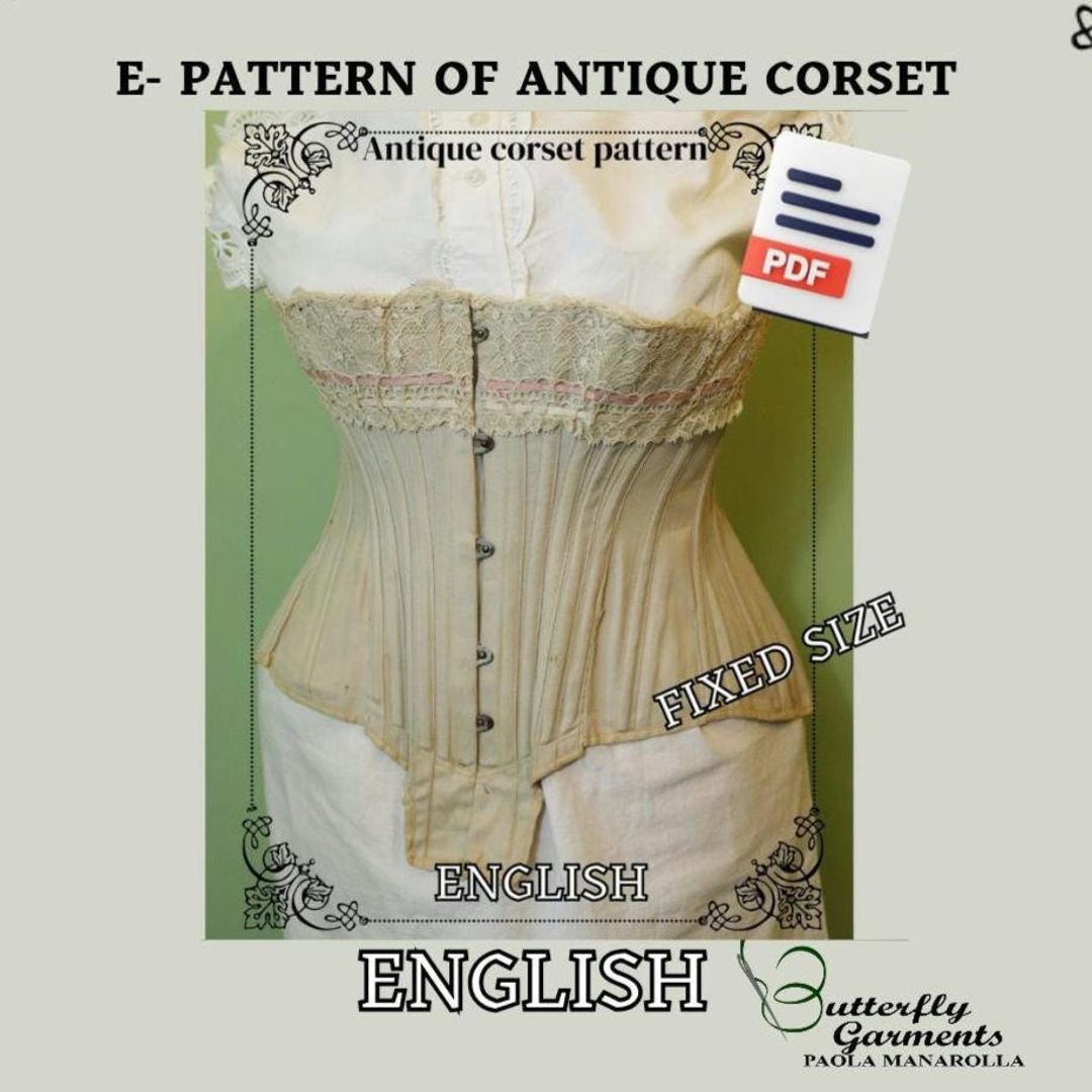 ESTHER PDF Edwardian Corset Pattern | Fixed Size Antique Pattern From ...