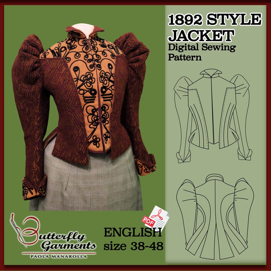 SYLVA - 1890s Belle Époque Jacket Pattern | Late Victorian Sewing ...