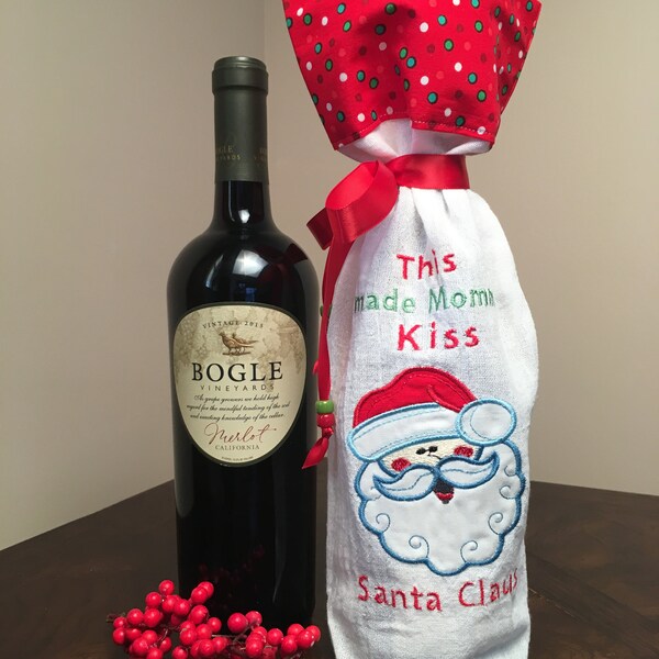 Embroidered Wine Bag Etsy