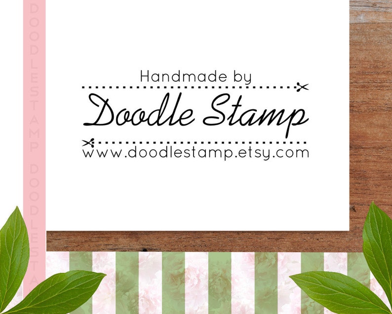 CUSTOM HANDMADE BY Text Stamp Personalized Rubber Stamp | Etsy