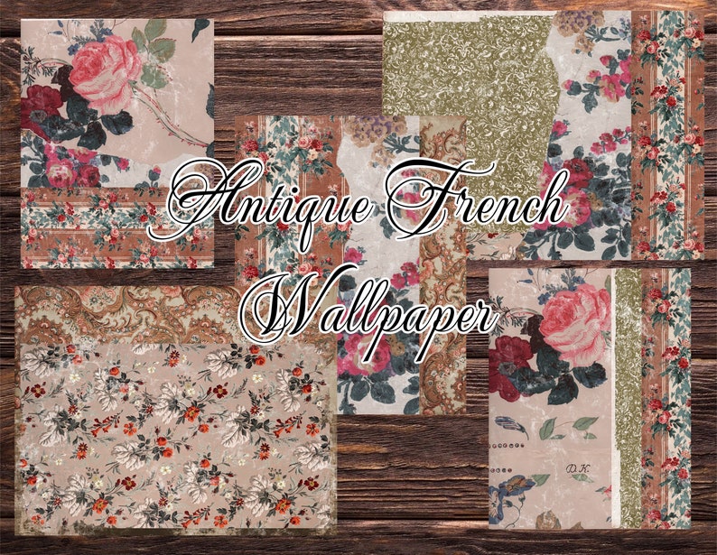 Antique French Wallpaper - Etsy