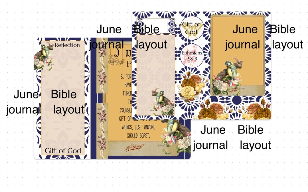June Bible Journaling Layout - Etsy
