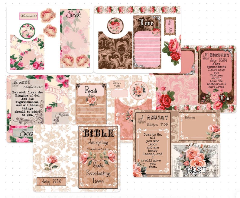 Monthly Bible Journaling January-march , Plus No Sewing Journal ...