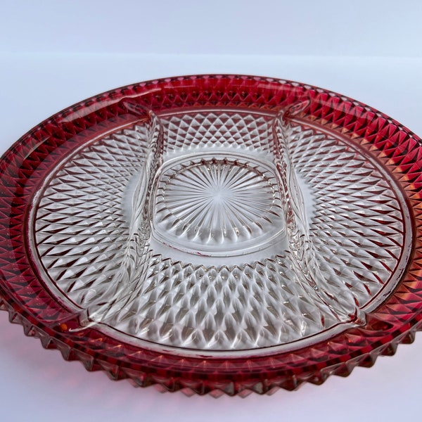 Glass Relish Tray - Etsy
