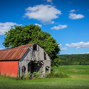 Red Barn Photography, Indiana Rustic Barn, Indiana Landscape Photo Art ...