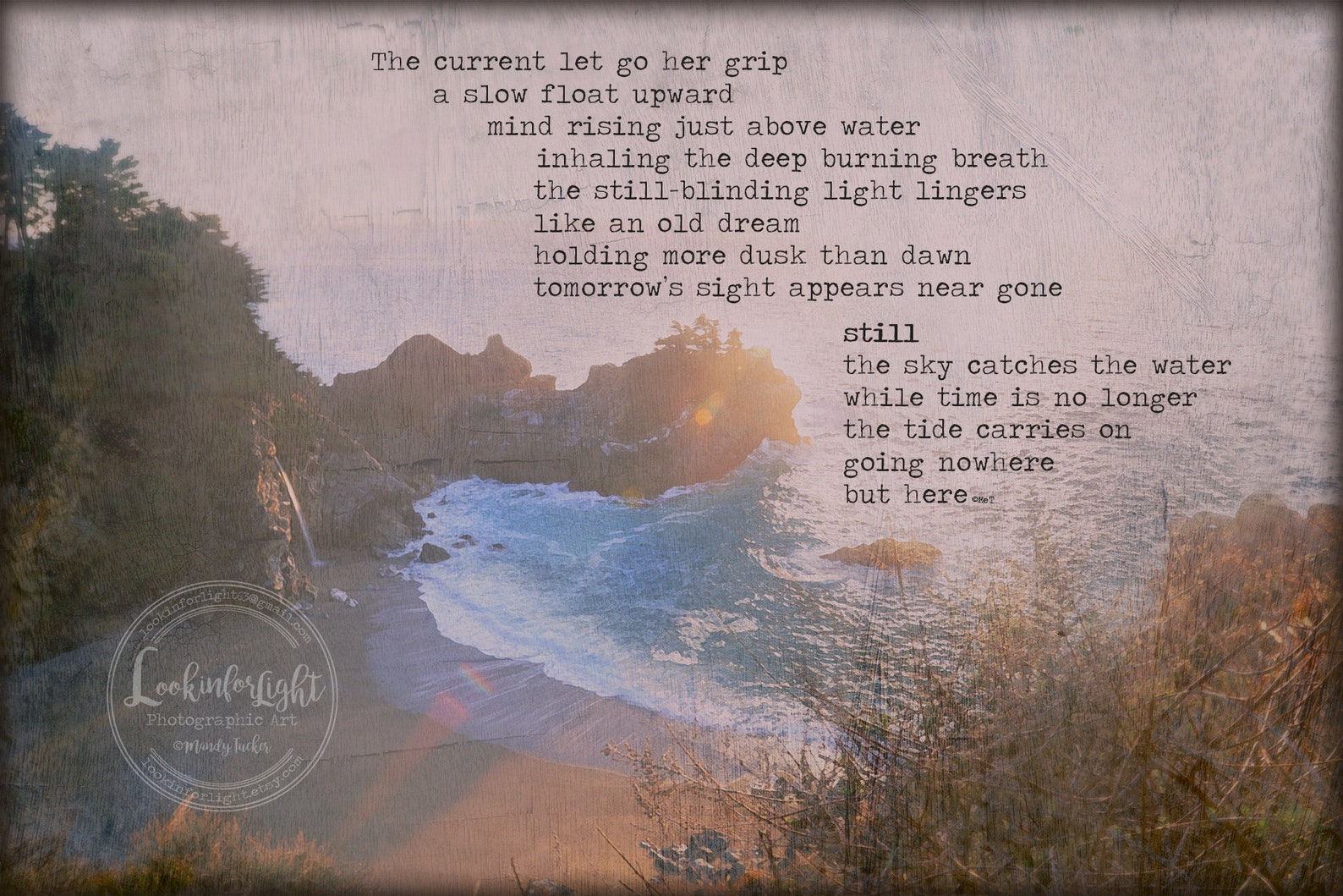 Ocean Poem Photo / Zen Print Art / California Coast / Mcway Falls Photo ...