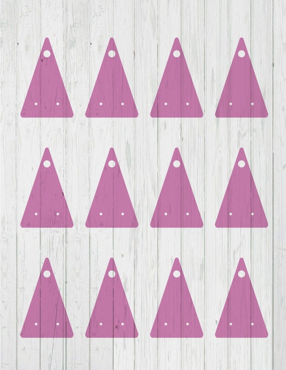 Triangle Earring Card Template Dxf Svg Png Pdf Eps Files - Etsy
