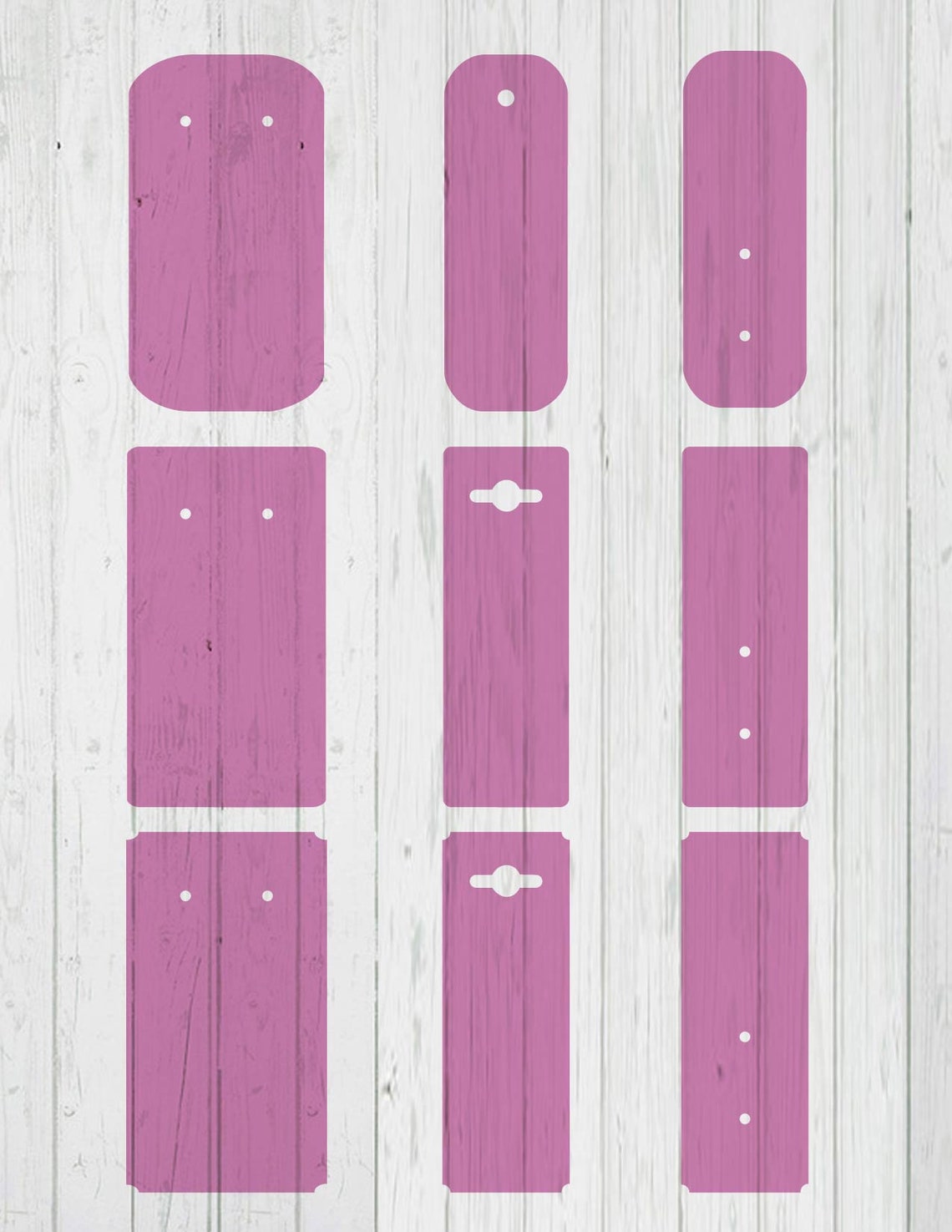 3 rectangle tags template dxf svg png ai files | Etsy