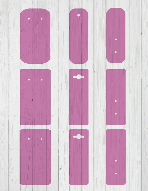 3 rectangle tags template dxf svg png ai files | Etsy