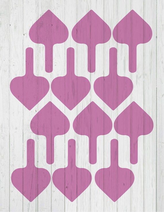 Key fob chain heart template svg png ai files | Etsy