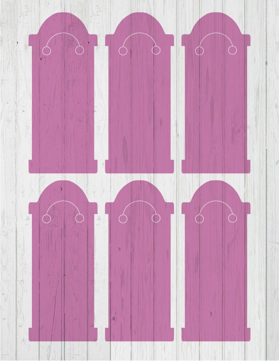 Rounded Keyring Display Card Template Svg Dxf Png Ai Files | Etsy