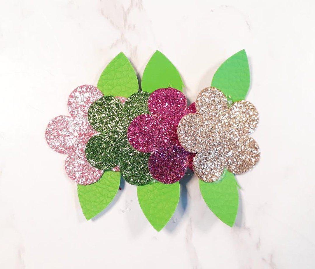 Flower Hair Barrettes Template Svg Dxf Png Ai Files - Etsy