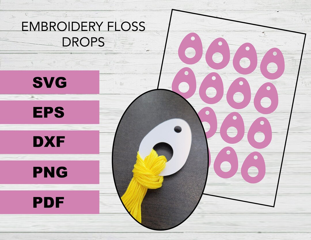 Floss Drops Pdf Eps Dxf Svg Png Files Instant Download - Etsy
