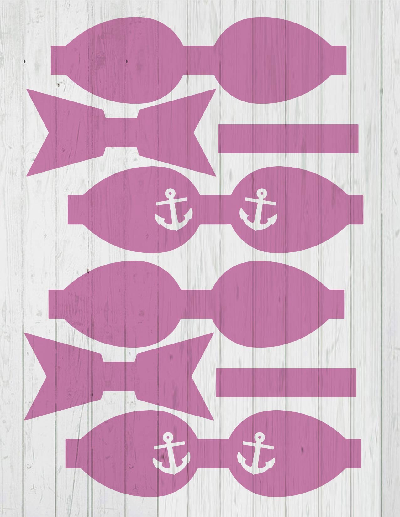 Anchor bow template svg dxf png ai files | Etsy