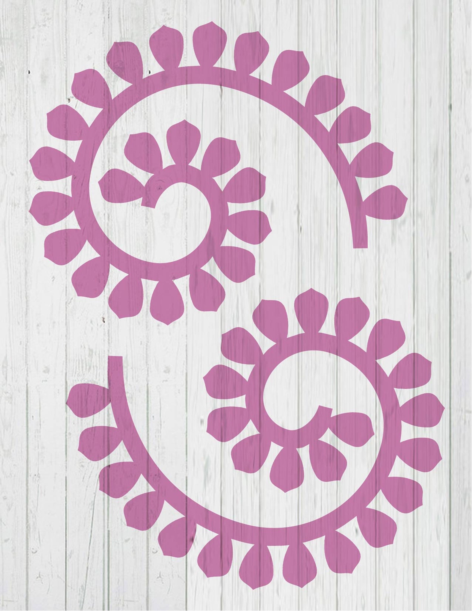 Roll Rose Shape Template Svg Dxf Png Ai Files - Etsy