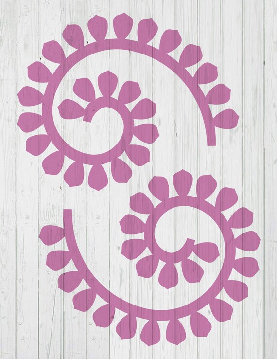 Roll Rose Shape Template Svg Dxf Png Ai Files - Etsy Canada