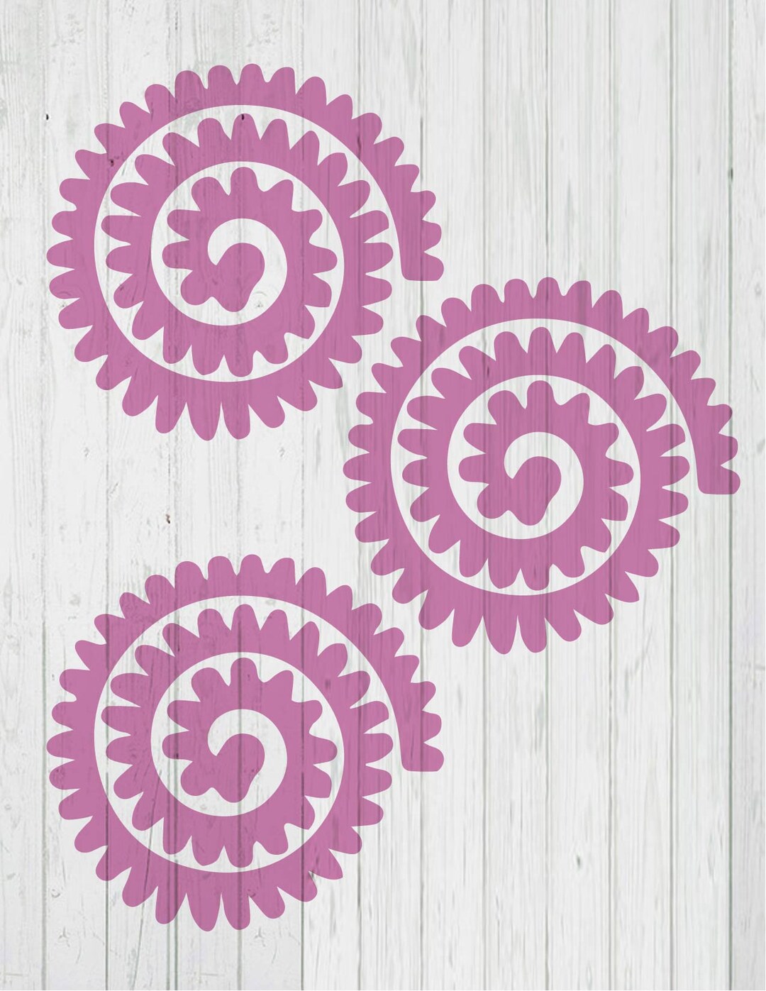 Roll Flowers Shape Template Svg Dxf Png Ai Files - Etsy