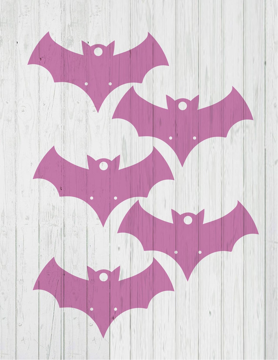 Bat Earring Card Template Dxf Svg Png Ai Files - Etsy