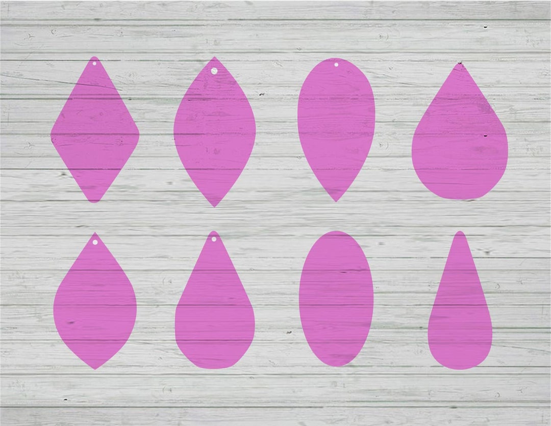 Teardrop Earrings Template Svg Dxf Files - Etsy