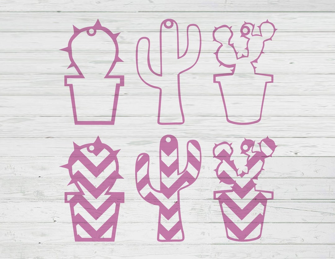 Cactus Earrings Template Svg Png Ai Files - Etsy