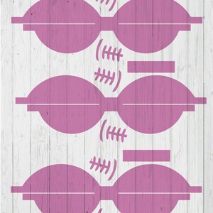 Football Bow Shape Template Svg Dxf Png Ai Files - Etsy