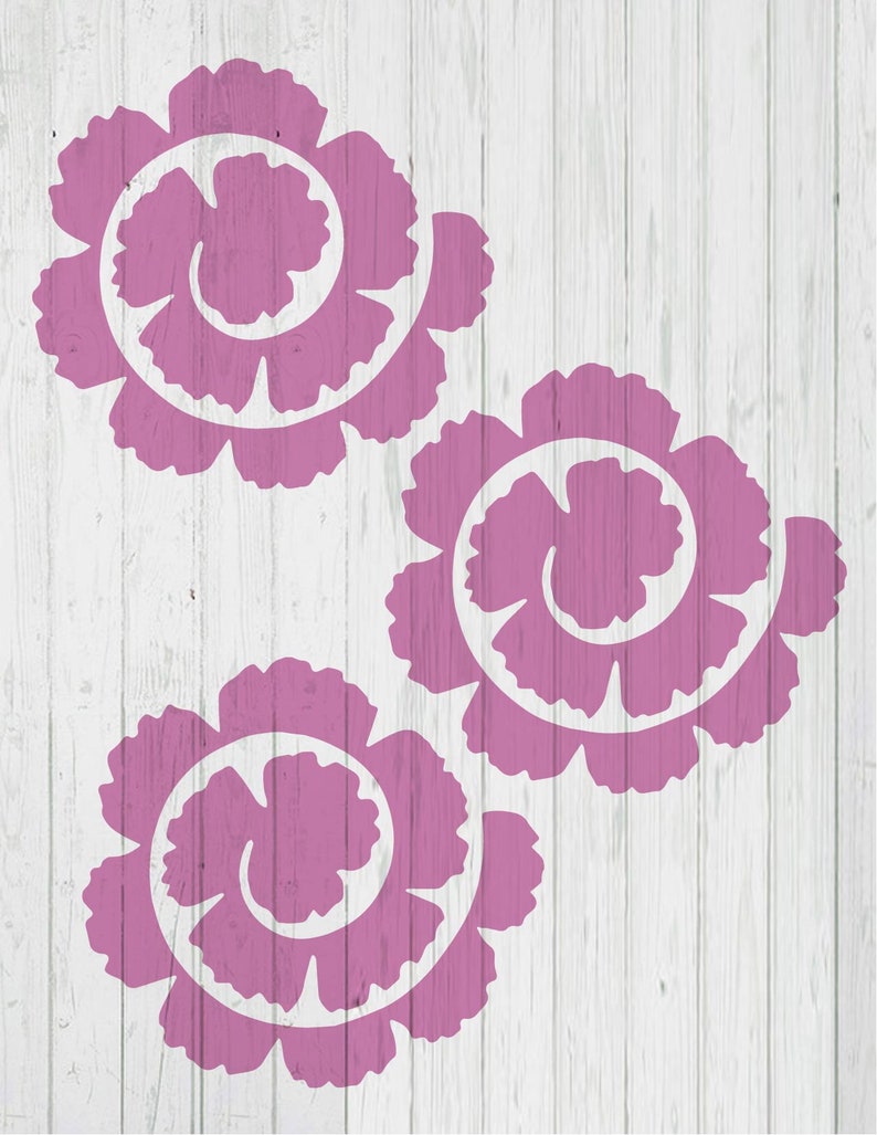 Rollblumen FormSchablone svg dxf png ai Dateien - Etsy Österreich