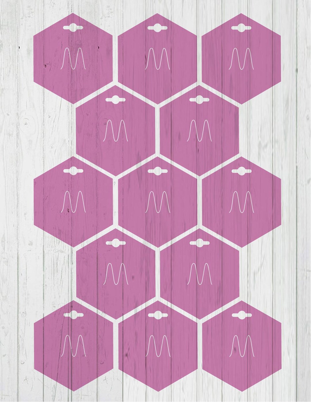 Hexagon Ring Display Card Template Svg Dxf Png Ai Files - Etsy