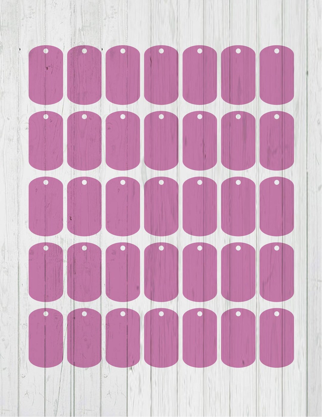 Mini Dog Tag 1.5 Inch High Template Svg Dxf Png Ai Files - Etsy