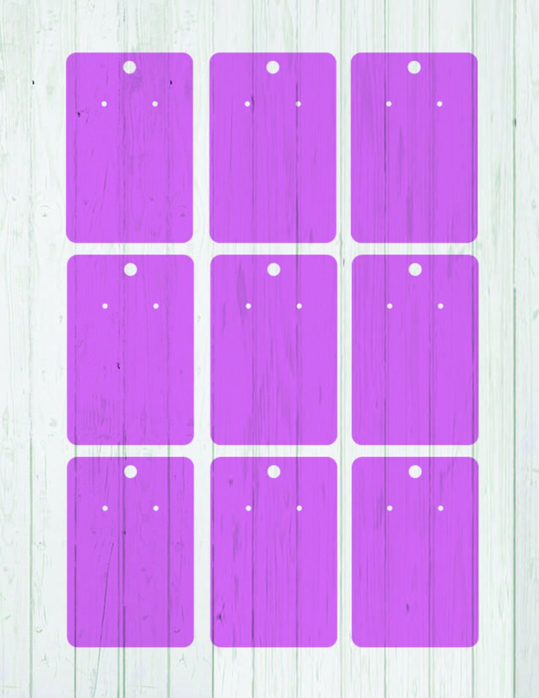 3 Inch X 2 Inch Rectangle Rounded Corner Earring Cards - Etsy