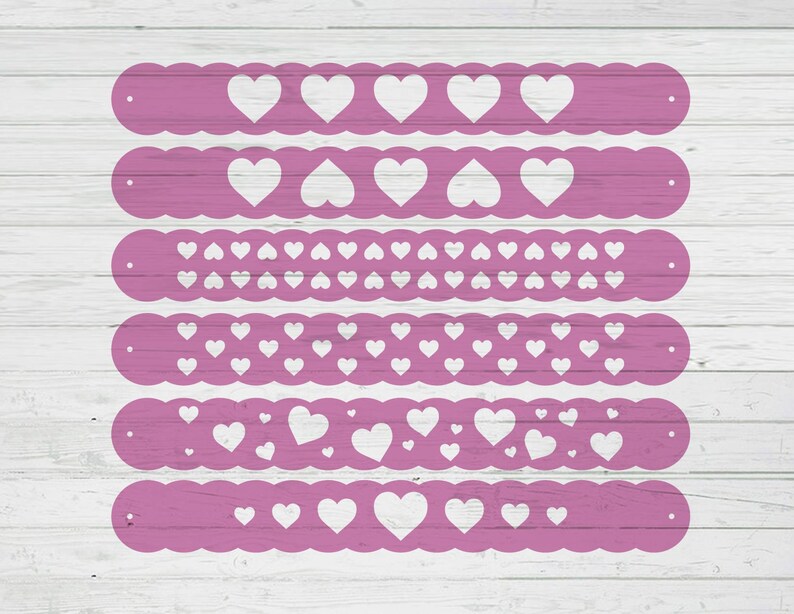 Heart Bracelets Template Dxf Svg Png Ai Files - Etsy