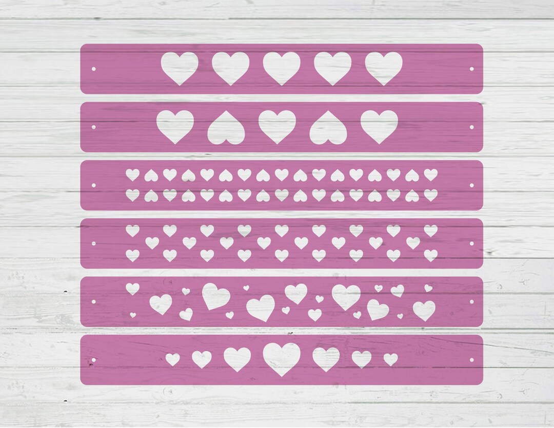 Heart Bracelets Template Dxf Svg Png Ai Files - Etsy