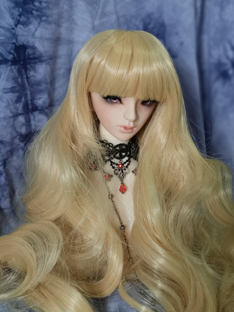 BJD Hair Wig Heat Resistant long wavy MBS 3DW004 full color | Etsy