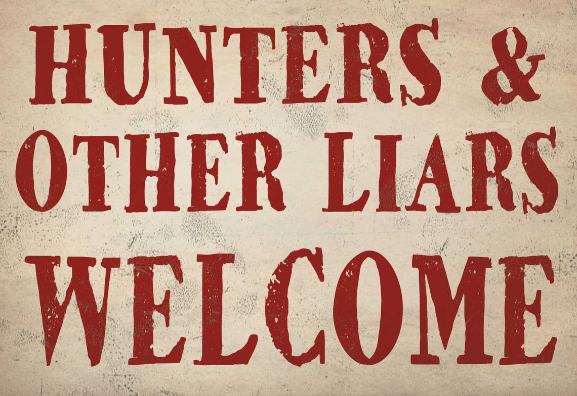 Hunters Welcome - Aged and Distressed - FREE SHIPPING - 2663 - Etsy