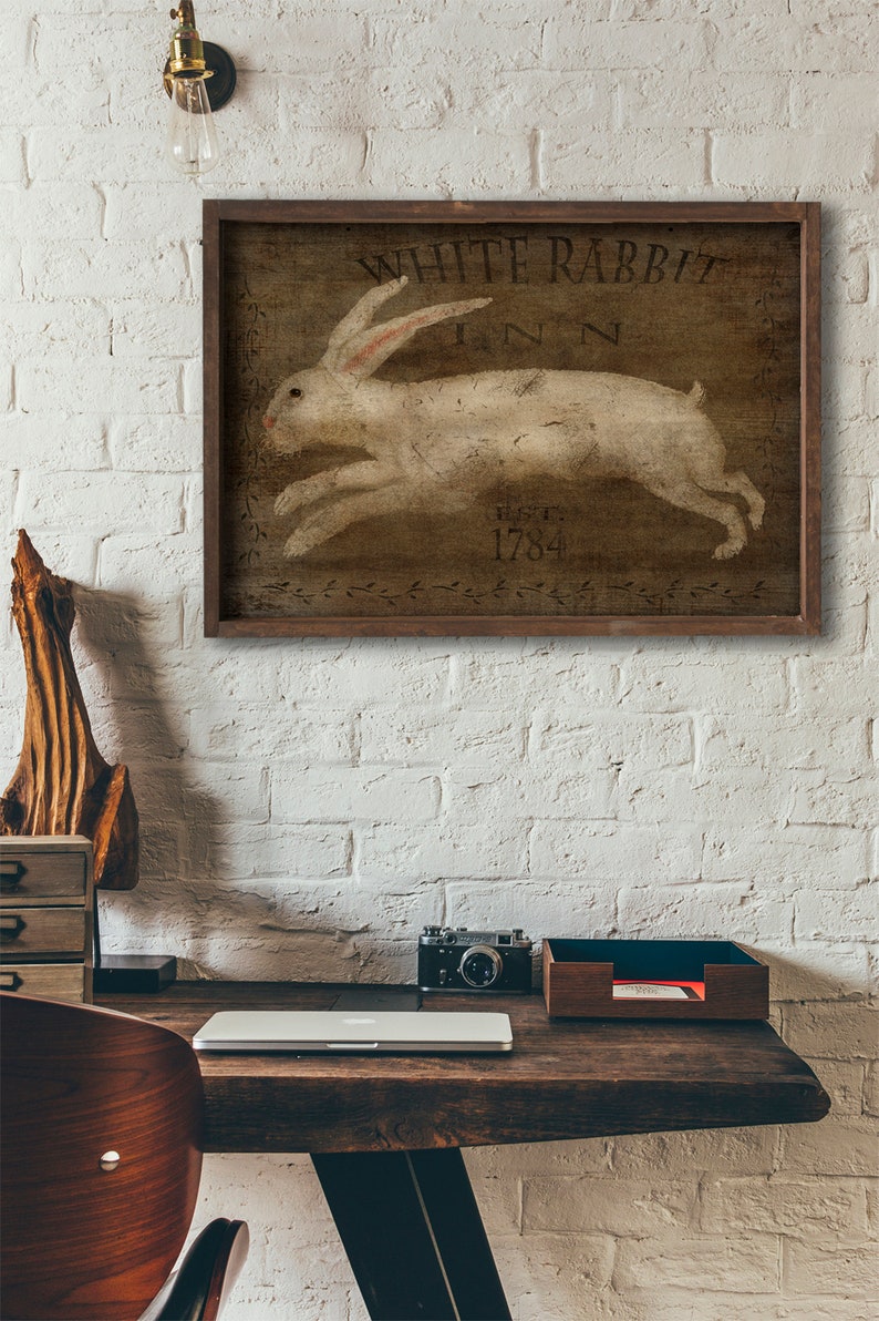 White Rabbit Inn Aged and Distressed FREE SHIPPING 4223 - Etsy