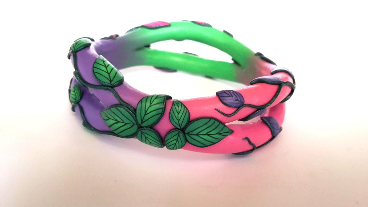 Bangle Bracelet Polymer Clay Bracelet Abstract Bracelet | Etsy