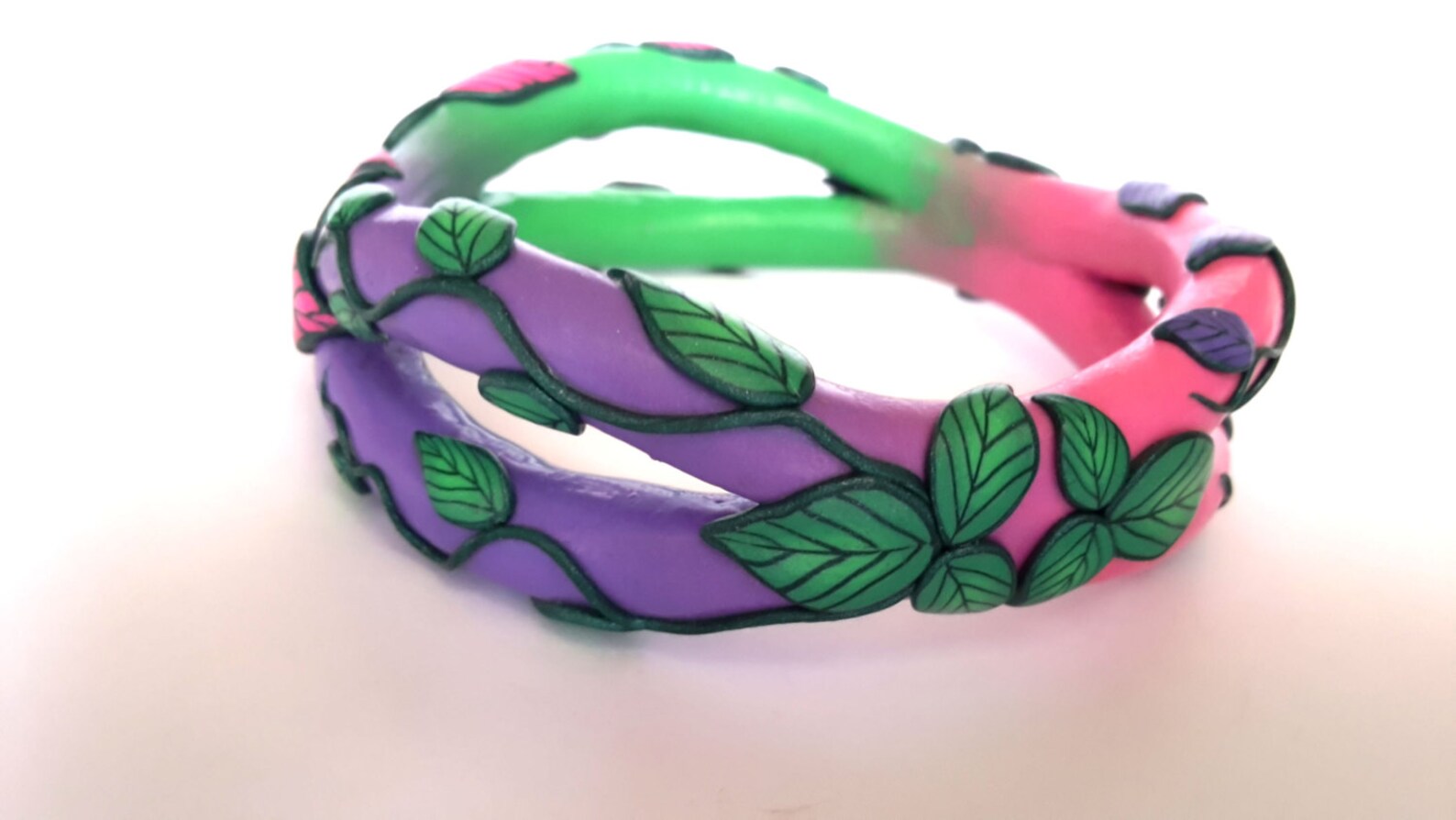Bangle Bracelet Polymer Clay Bracelet Abstract Bracelet - Etsy