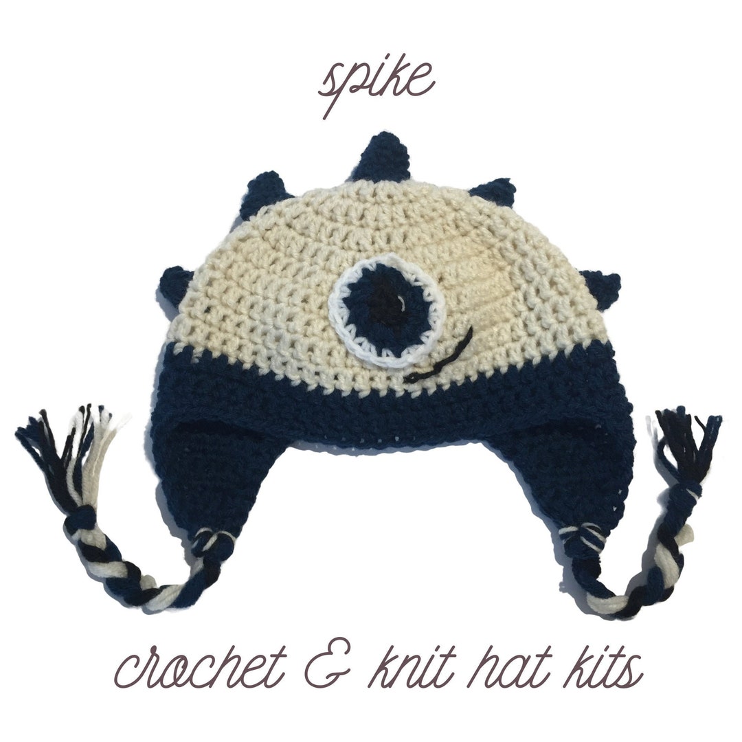 Spike Blue Monster Hat Crochet Kit de tricot - Etsy France
