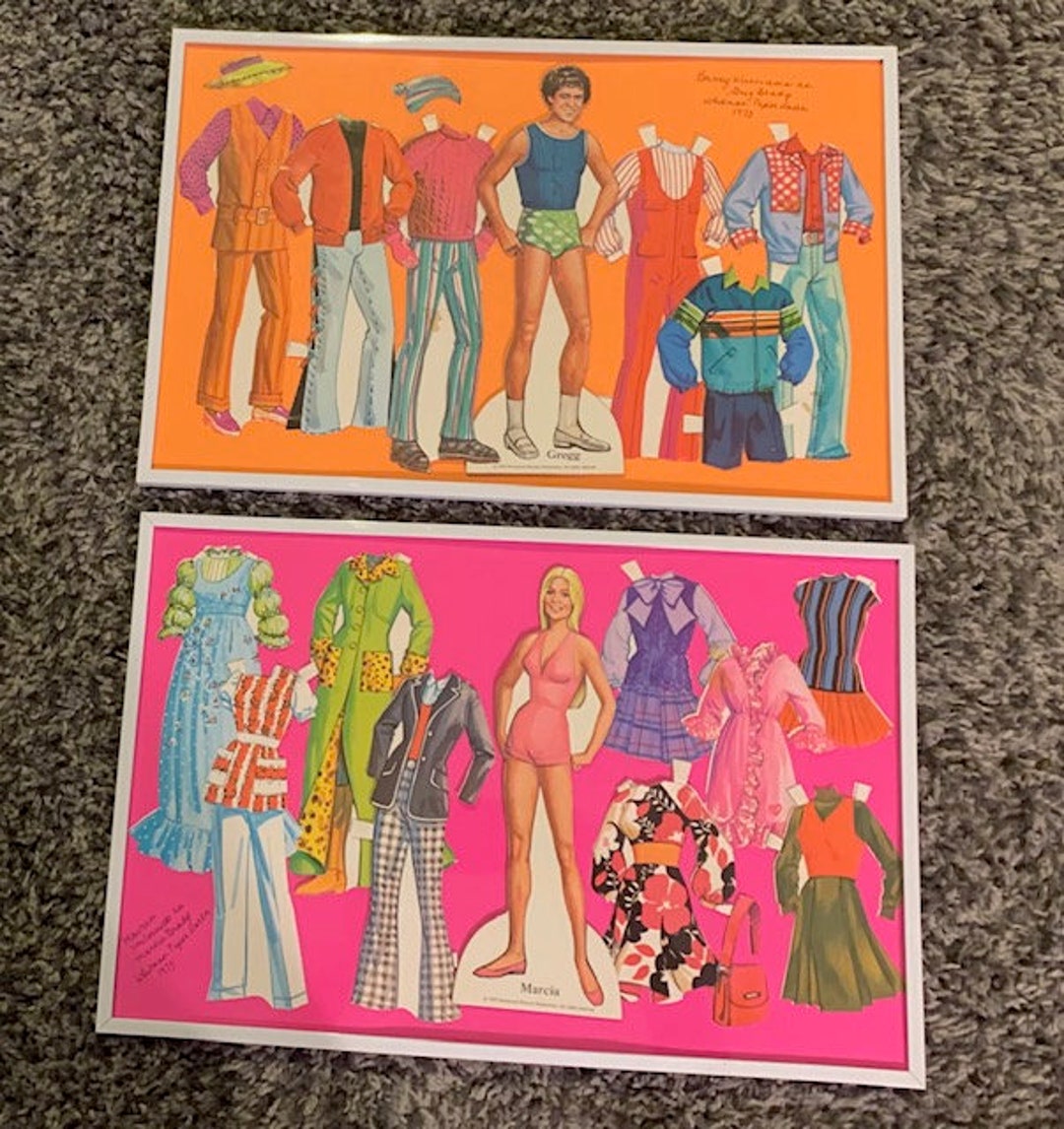 Vintage Greg and Marcia Brady Paper Dolls Collages - Etsy
