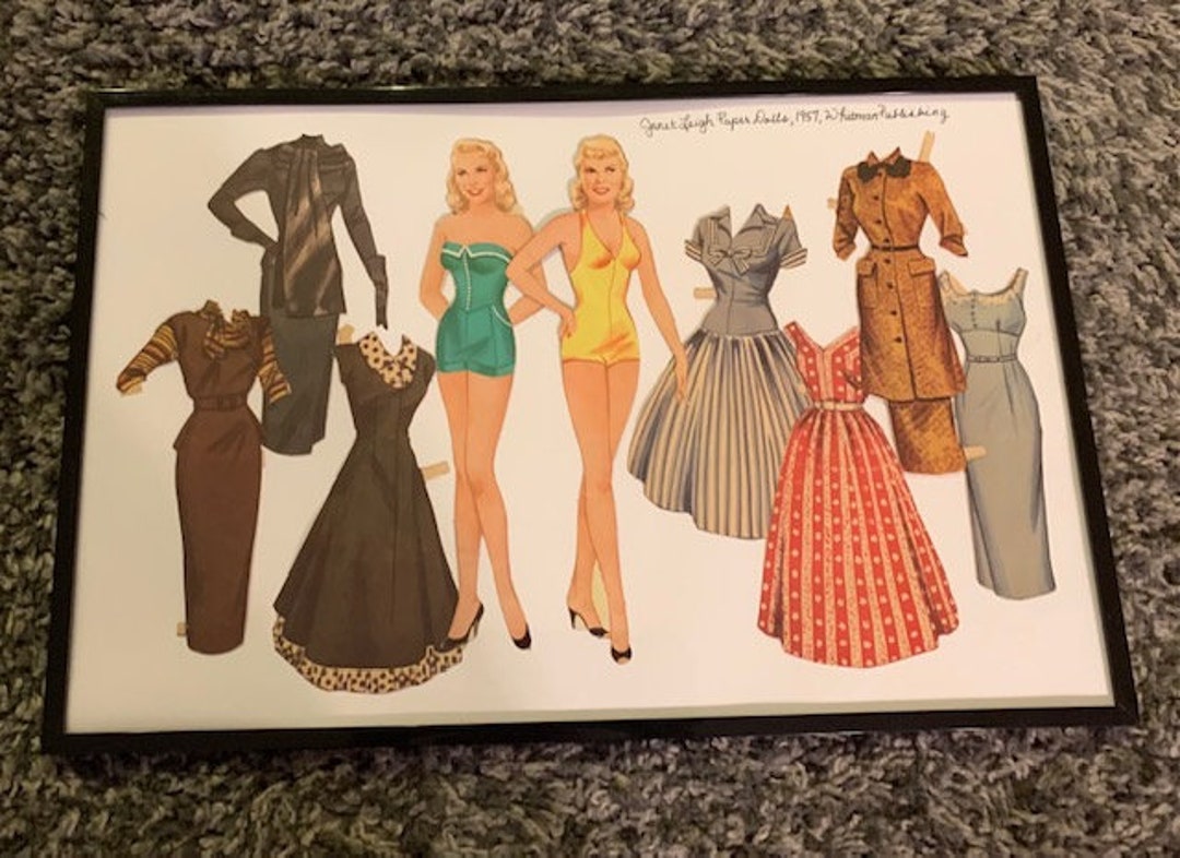 Vintage Janet Leigh Paper Dolls Collage - Etsy