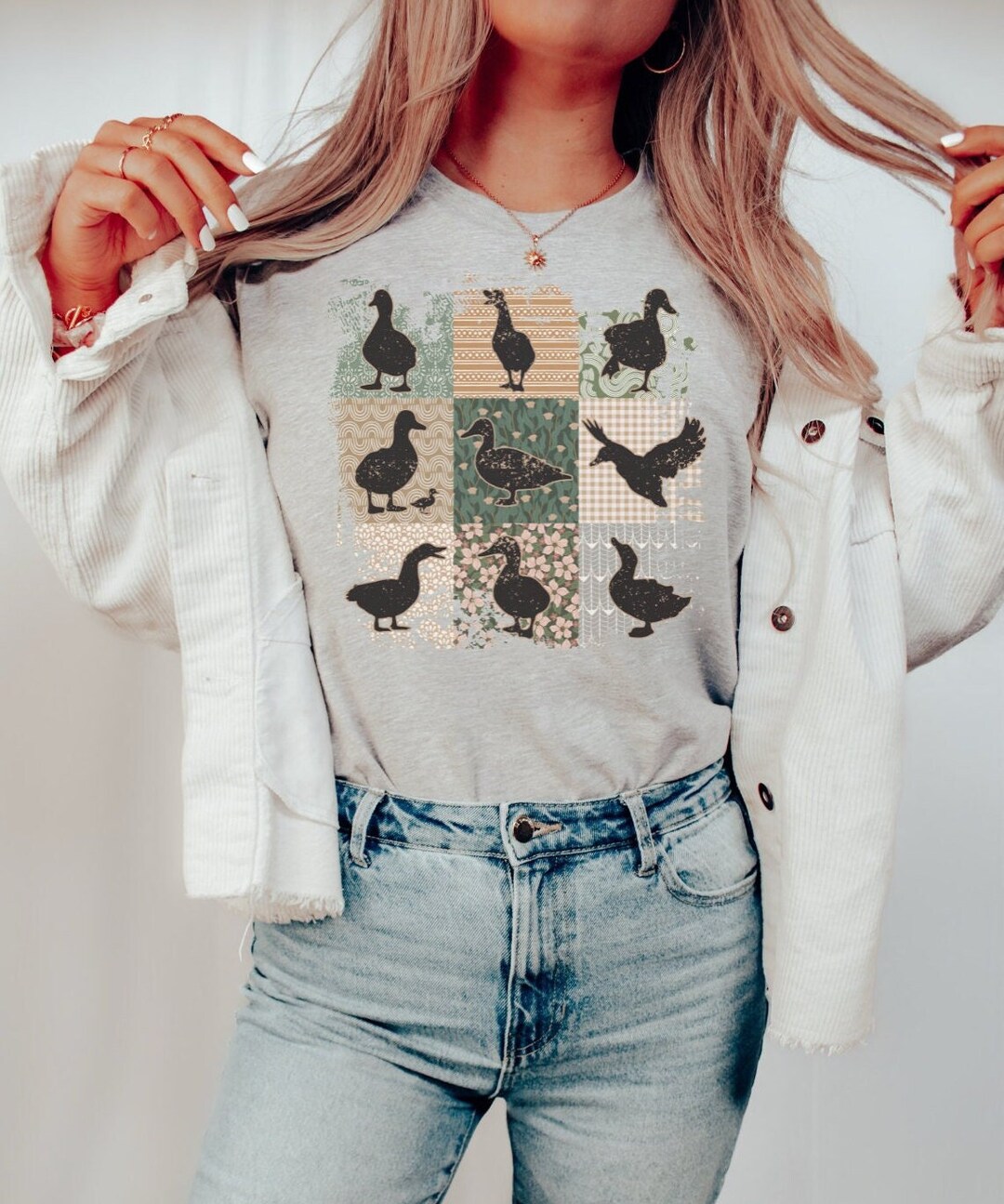 Boho Duck Mom Shirt, Work Shirt, Homesteading Shirt, Crazy Duck Lady ...