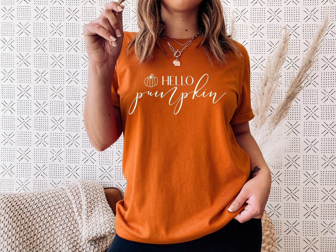 Hello Pumpkin, Fall Shirt, Pumpkin Shirt, Autumn Apparel, First Day of ...